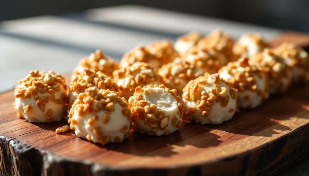Recette gourmande : Bouchées de fromage de chèvre enrobées de noix ...